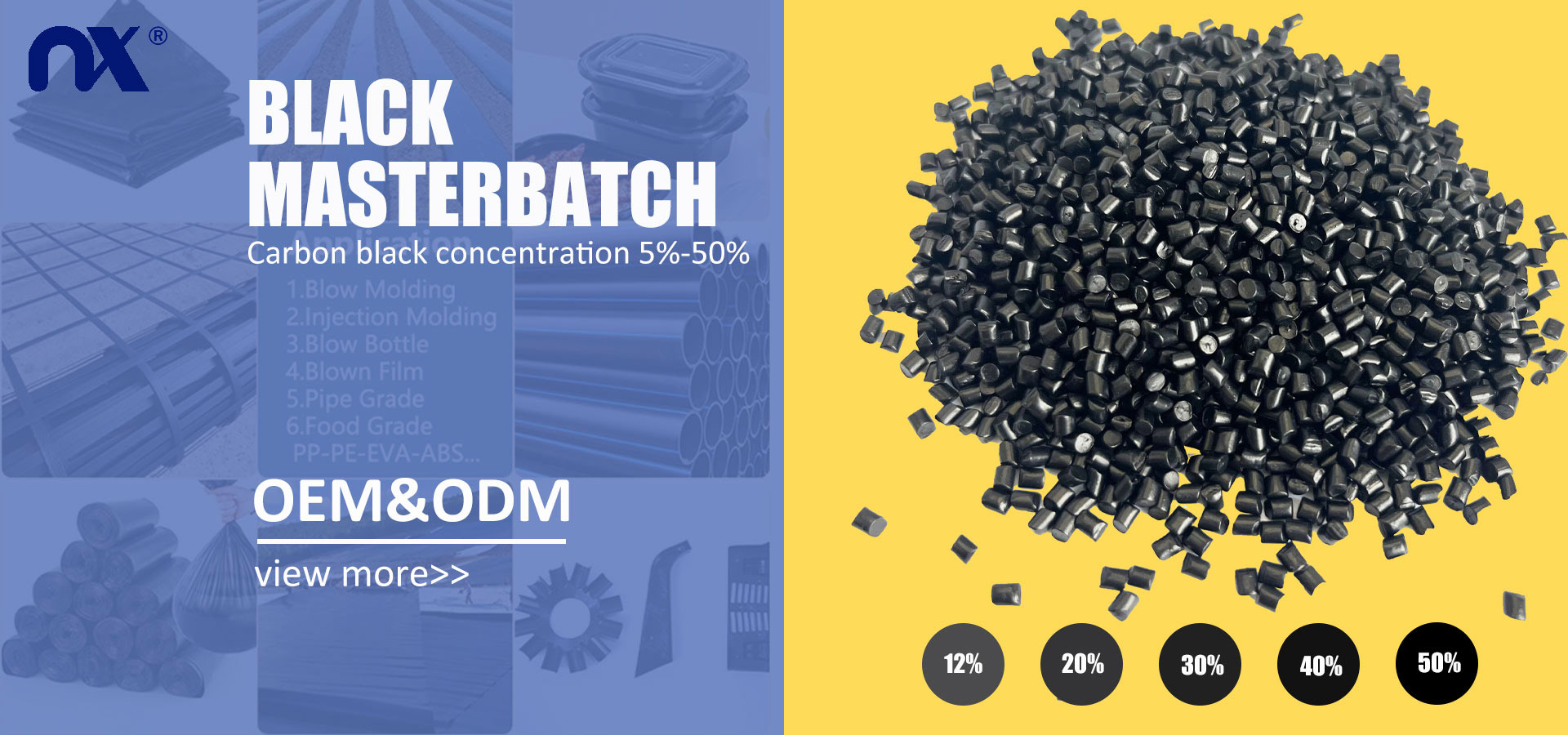 Masterbatch Plastik_Masterbatch Warna_Filler Masterbatch-Nuoxin Bahan Baru (Shandong) Co., Ltd.